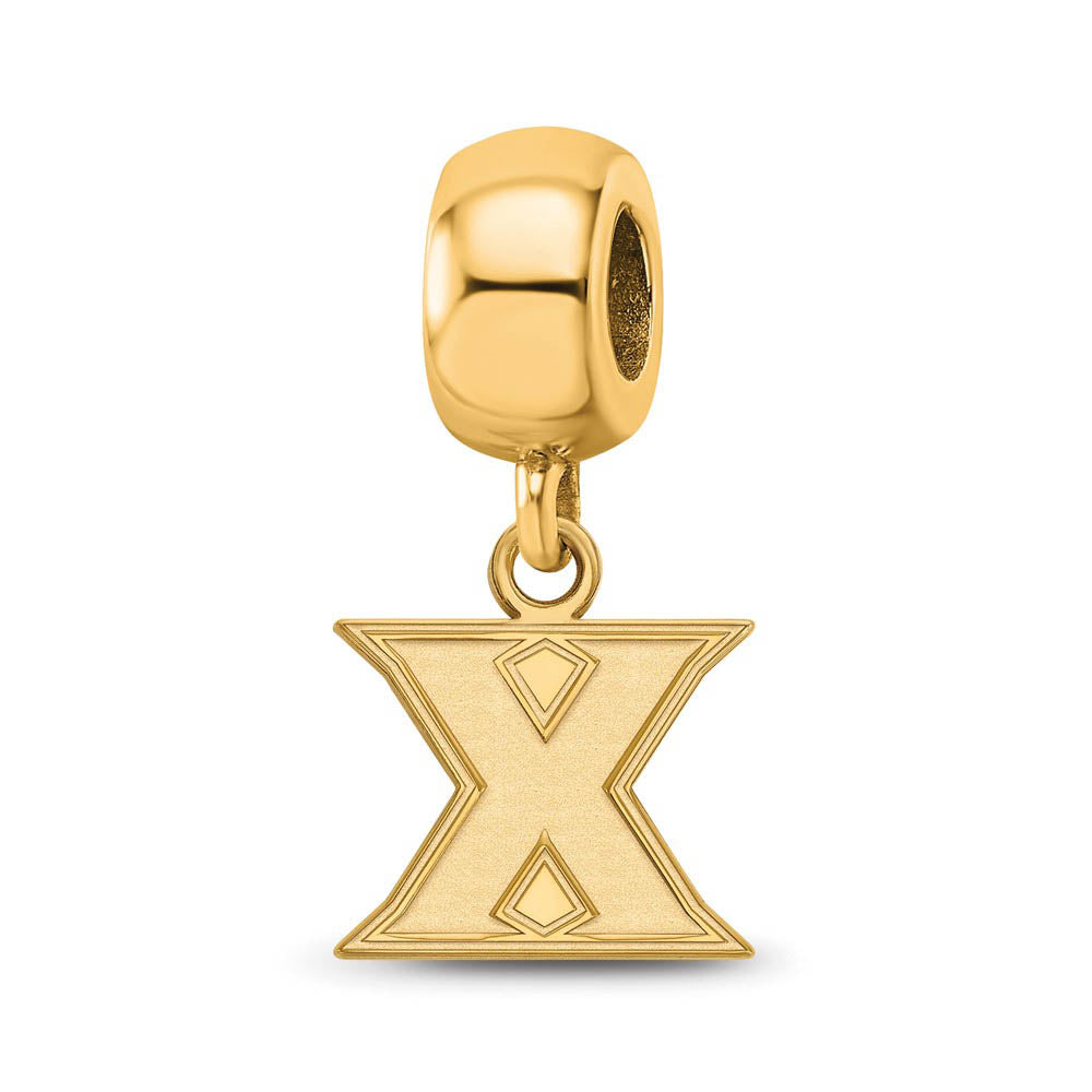 14K Yellow Gold Plated Sterling Silver Xavier Univ. XS Dangle Bead ...
