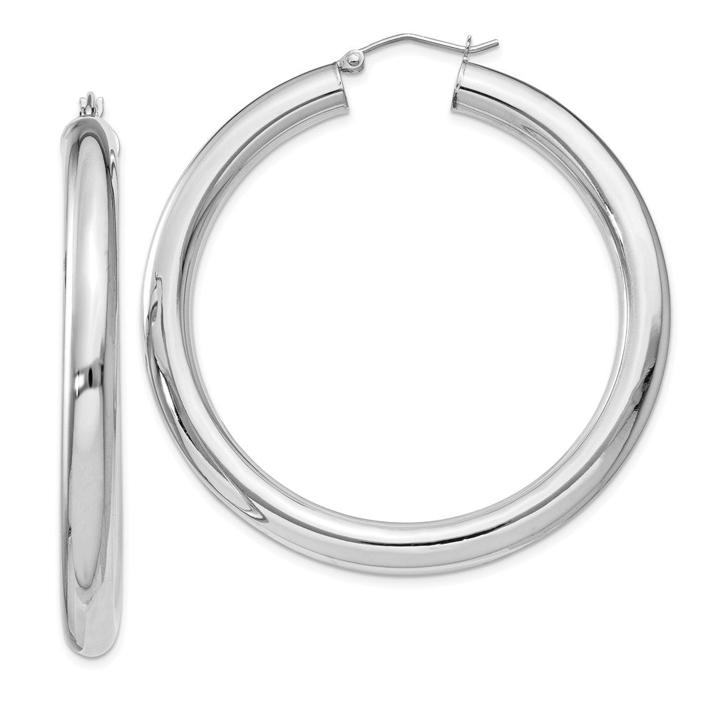 5mm, Sterling Silver, Large Round Hoop Earrings - 50mm (1 7/8 Inch ...