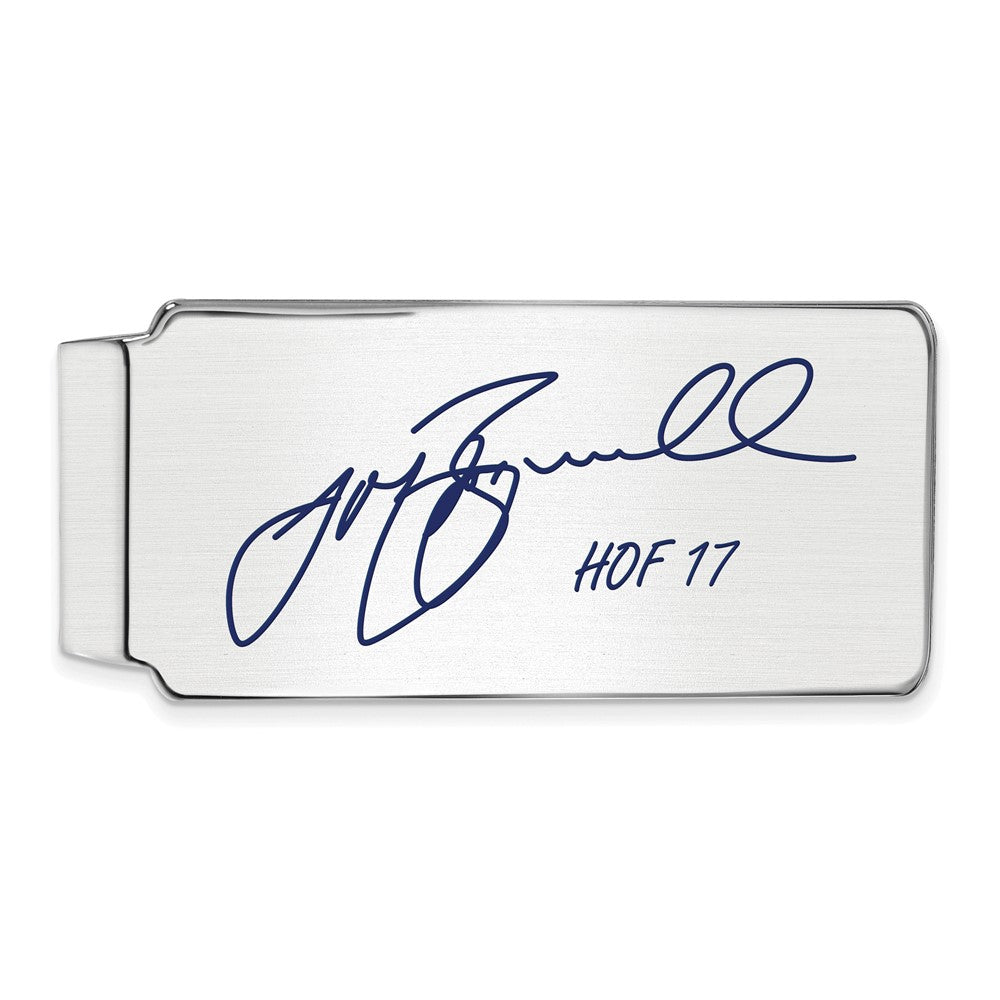Sterling Silver Jeff Bagwell Hall of Fame Epoxy Signature Money Clip ...