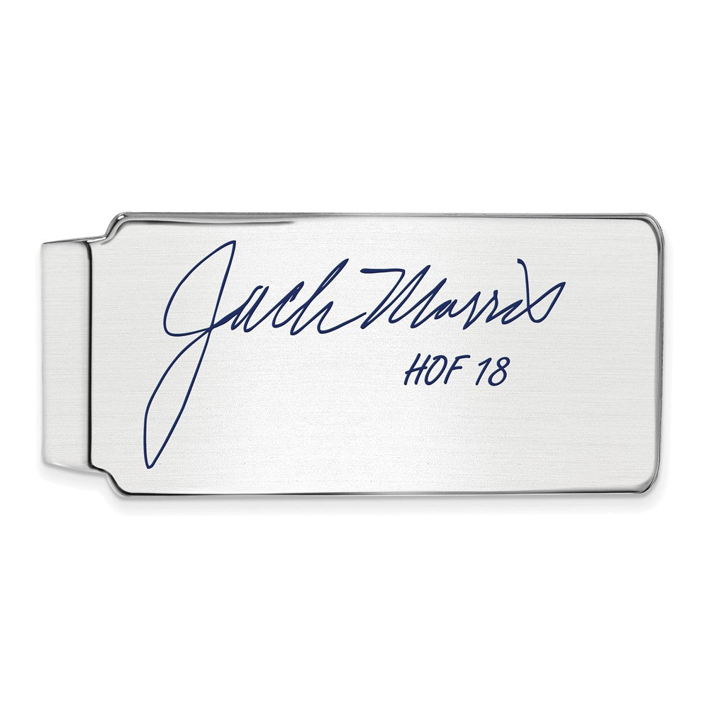 Sterling Silver Jack Morris Hall of Fame Epoxy Signature Money Clip ...