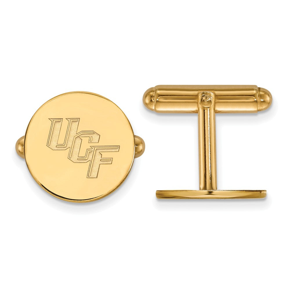 14k Gold Plated Silver University of Central Florida Cuff Links - Black ...
