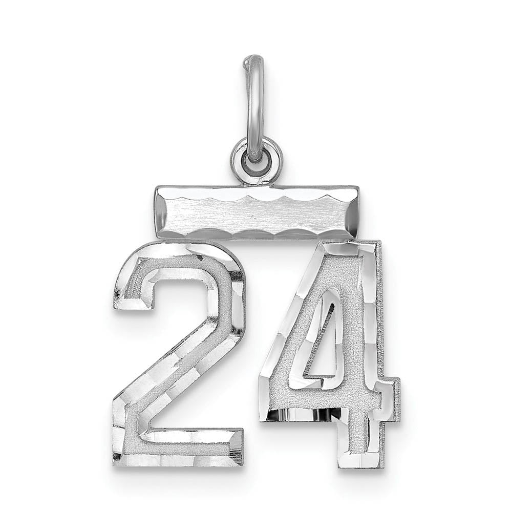 Sterling Silver, Varsity Collection, Small D/C Pendant, Number 24 ...