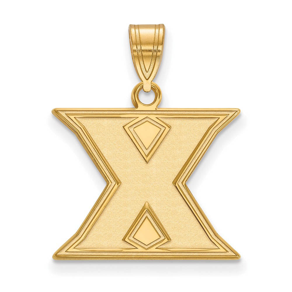 14k Gold Plated Silver Xavier U. Medium Initial X Pendant - Black Bow ...