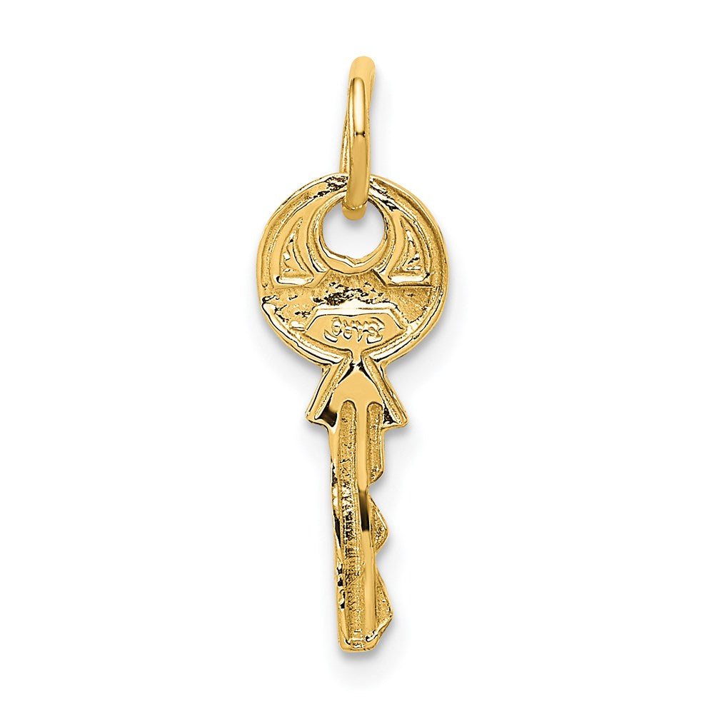 14k Yellow Gold Key Charm - Black Bow Jewelry Company